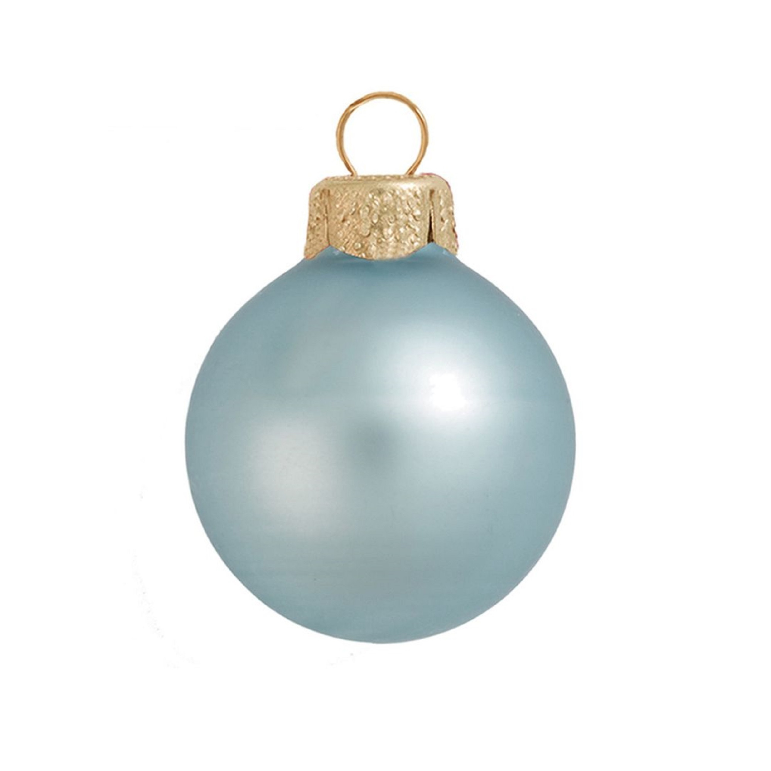 6ct Blue Matte Finish Glass Christmas Ball Ornaments 4 100mm